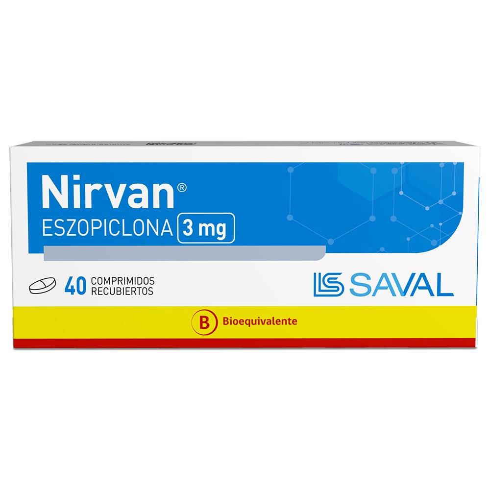 Nirvan 3 mg x 40 Comprimidos Recubiertos | Farmacias Ahumada