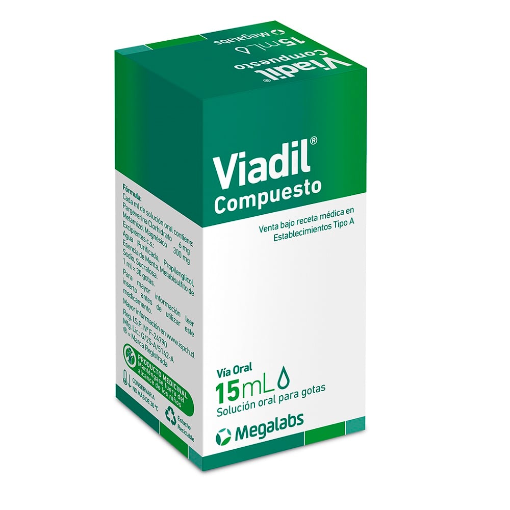 Viadil Compuesto x 15 mL Solución Oral Para Gotas - Alivio de Náuseas