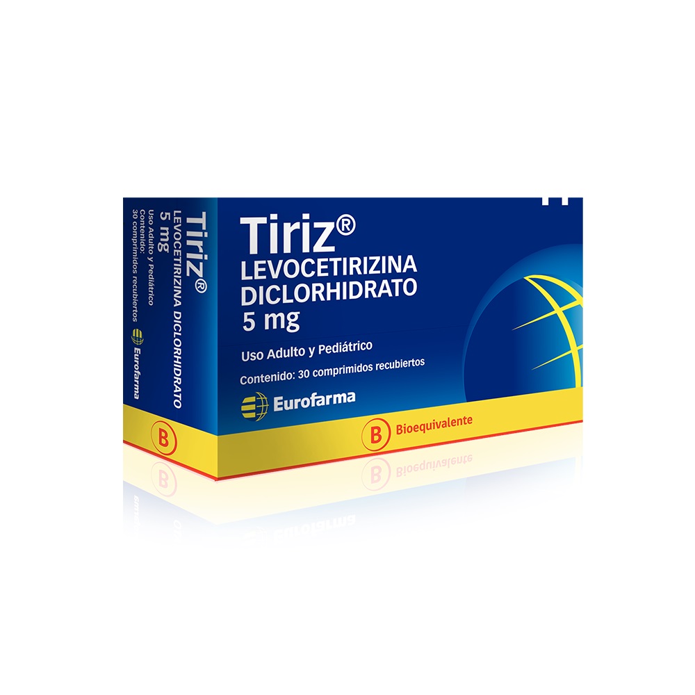 Tiriz 5 mg x 30 Comprimidos Recubiertos | Farmacias Ahumada