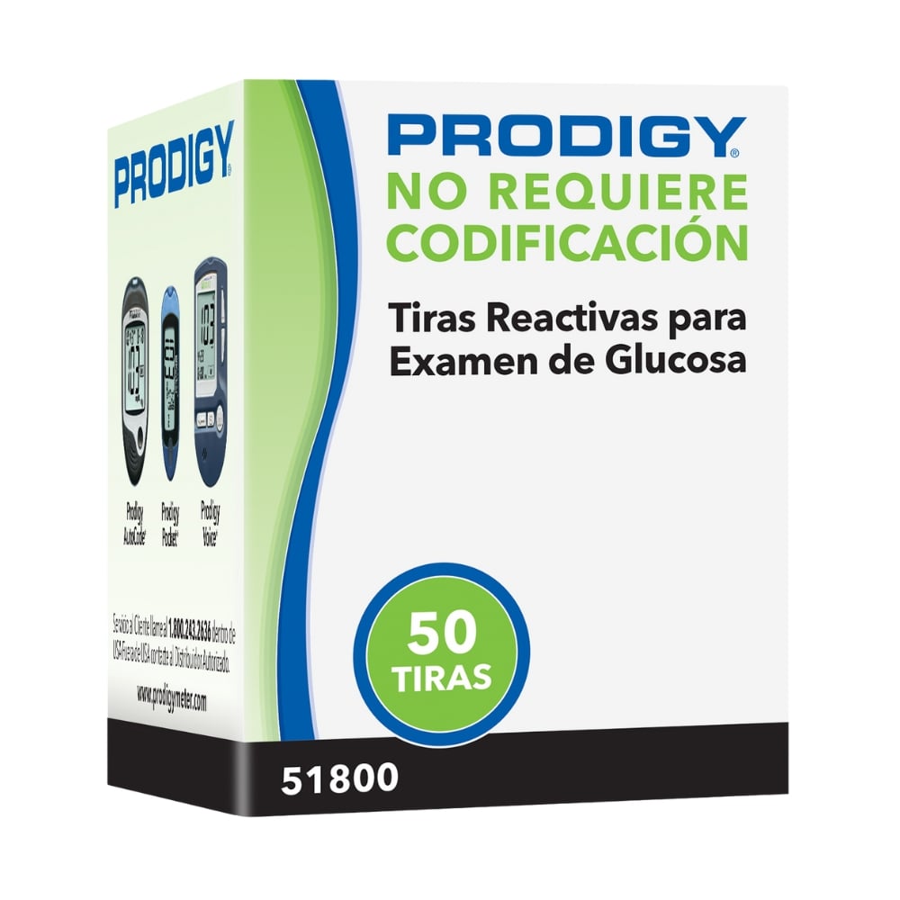 Tira Reactiva Prodigy 50 un | Farmacias Ahumada