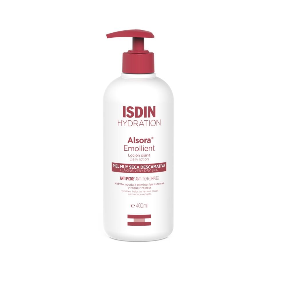 ISDIN Alsora Loción 400 ml - Hidrata y Reduce Escamas formadas en la ...