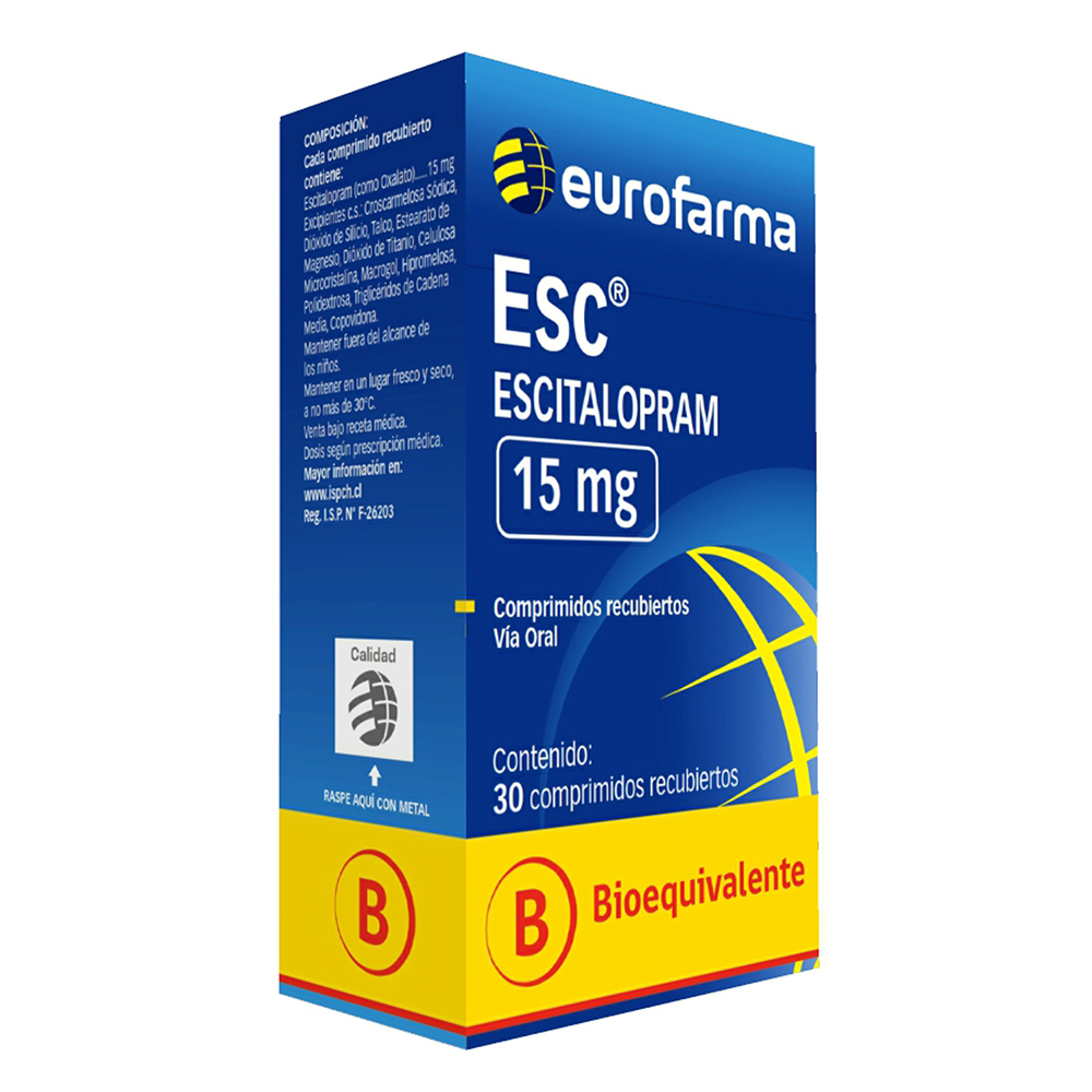 Esc 15Mg X 30 Comprimidos Recubiertos | Farmacias Ahumada