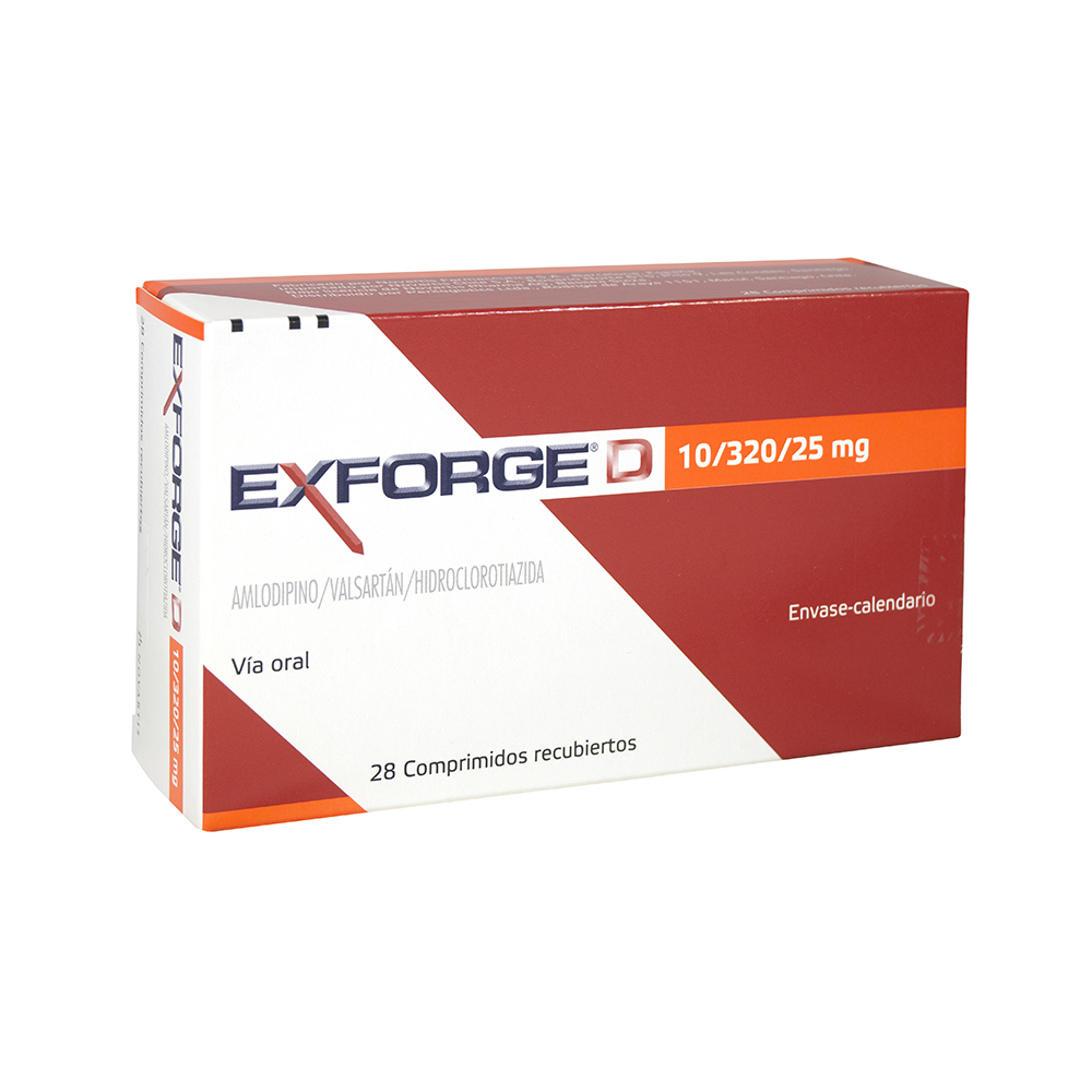 Exforge-D 10 mg/320 mg/25 mg 28 Comprimidos Recubiertos | Farmacias Ahumada