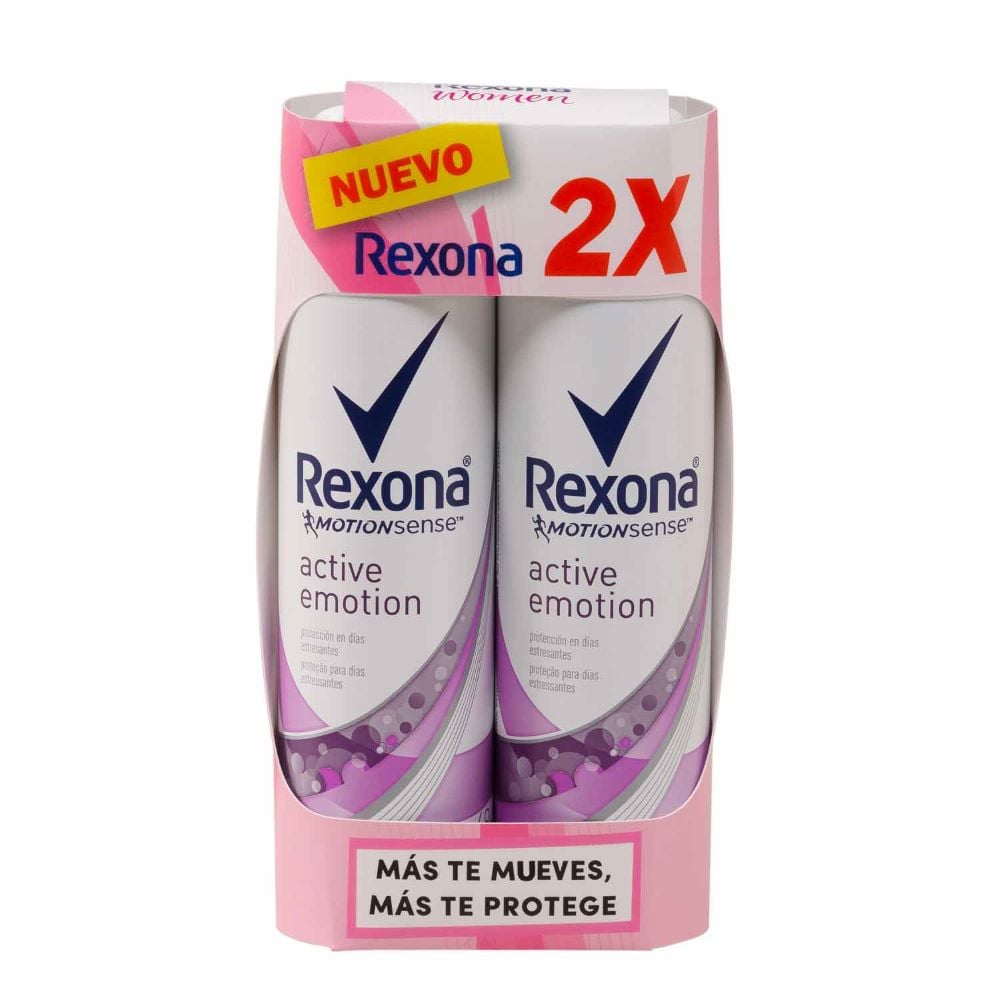 Rexona Pack Desodorante Spray Active Emotion Women 90 g x 1 Pack ...