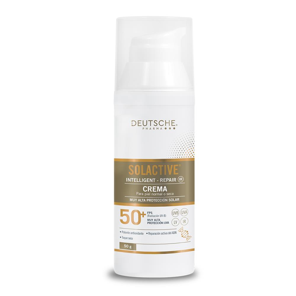 Protector Solar Solactive Crema Piel Repair FPS 50+ 50 g | Farmacias ...