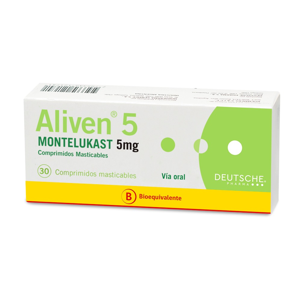 Aliven 5 mg x 30 Comprimidos Masticables | Farmacias Ahumada