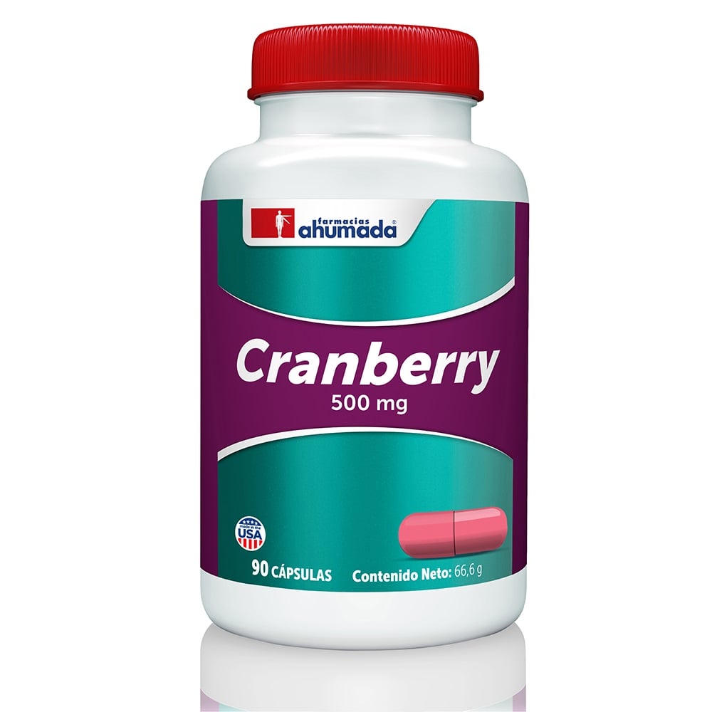 Cranberry Farmacias Ahumada 500 mg 90 Cápsulas | Farmacias Ahumada