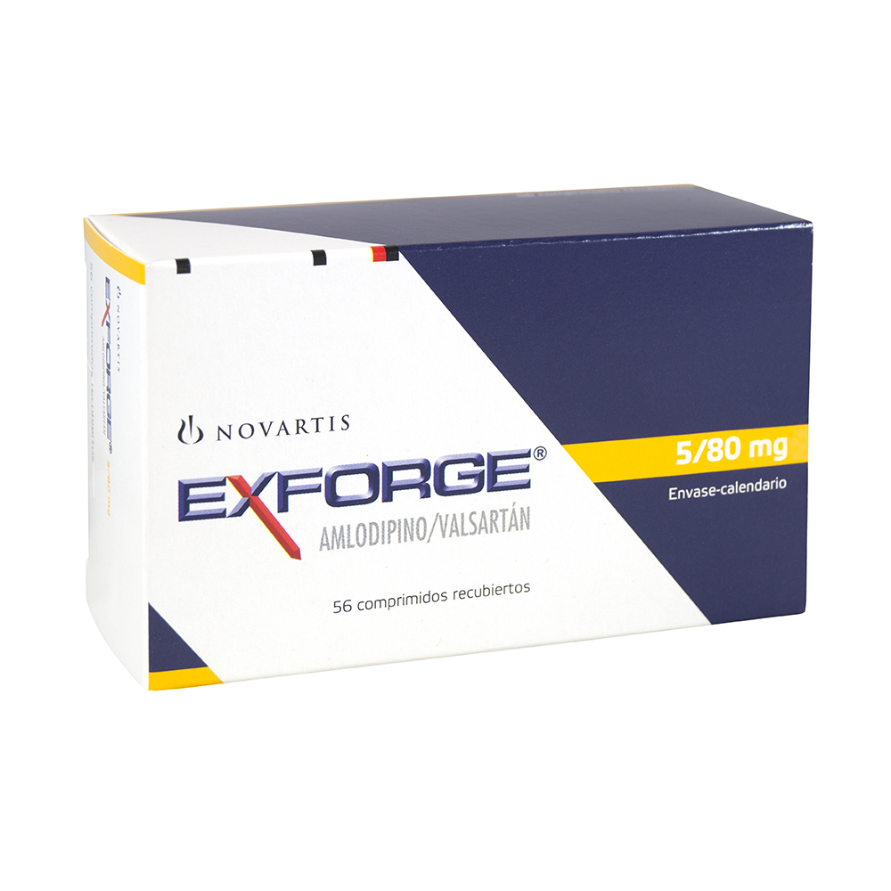 Exforge 5 mg/80 mg x 56 Comprimidos Recubiertos | Farmacias Ahumada