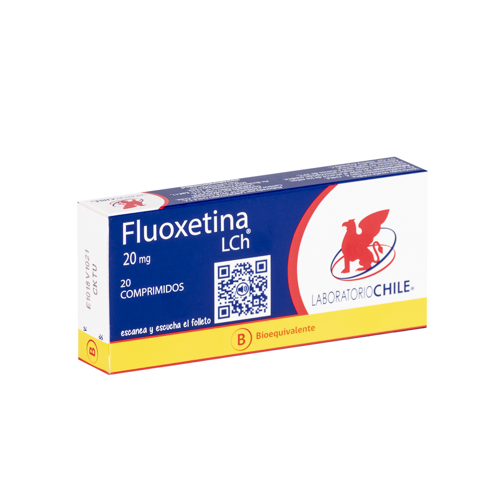 Fluoxetina 20 mg x 20 Comprimidos CHILE | Farmacias Ahumada