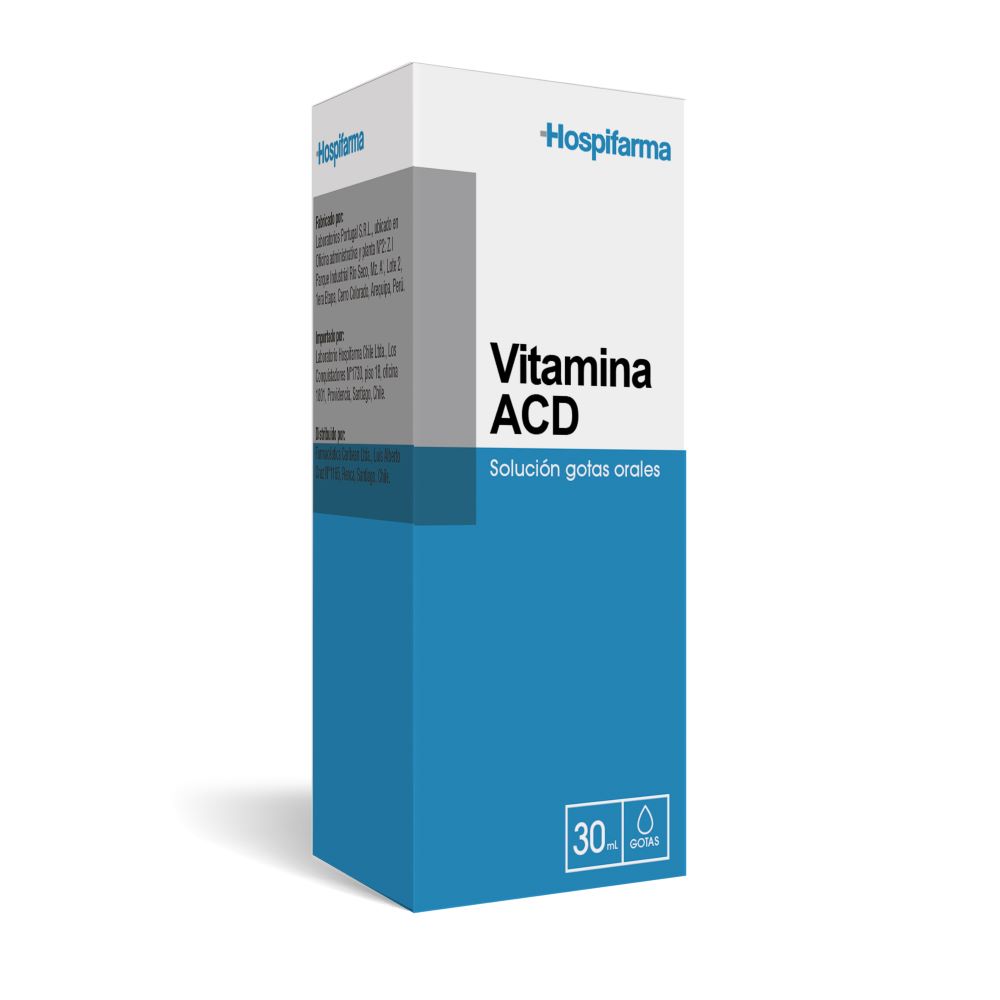 Vitamina ADC x 30 ml Solución Oral para Gotas HOSPIFARMA CHILE LTD ...