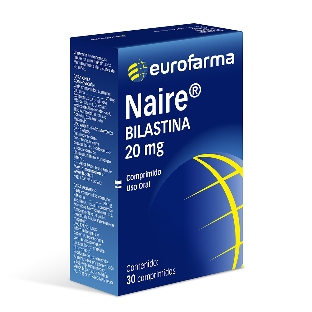 Naire 20 mg x 30 Comprimidos | Farmacias Ahumada