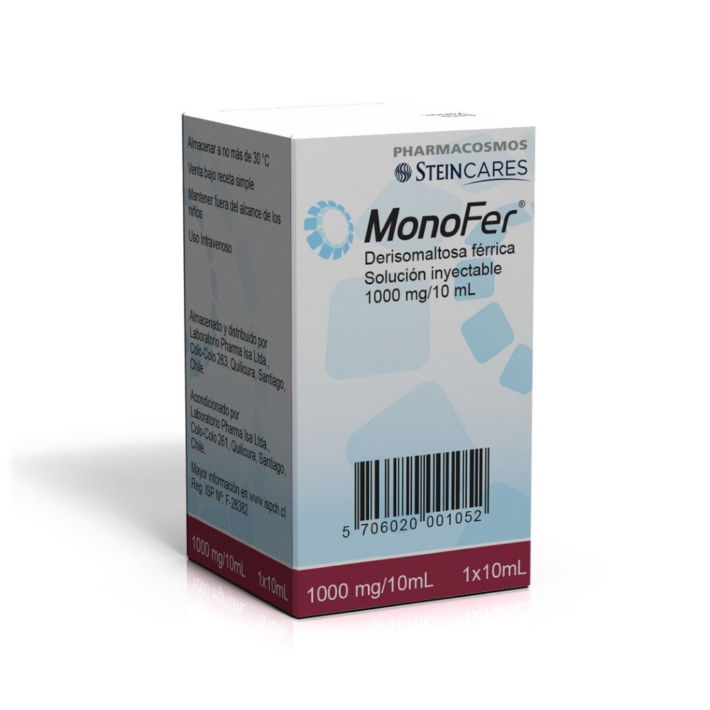 Monofer Solución Inyectable 1000Mg/10Ml 1 Ampolla | Farmacias Ahumada