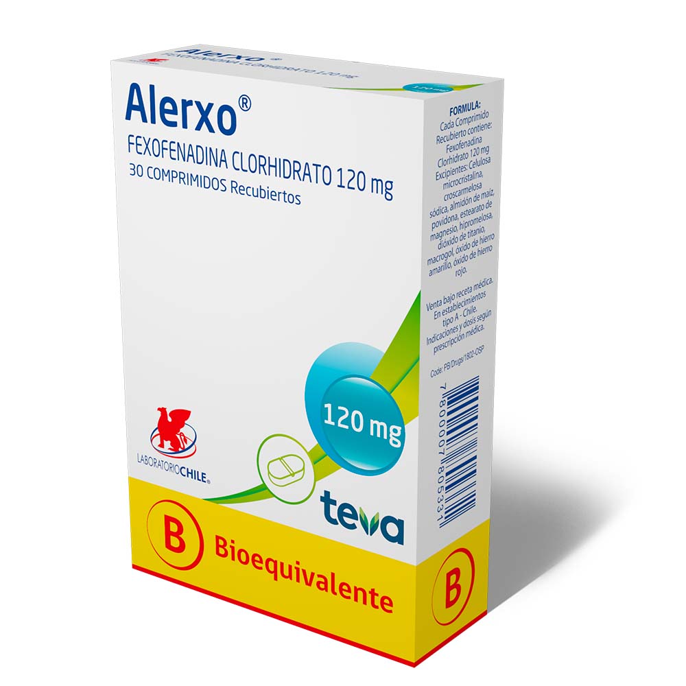 Alerxo 120 mg Caja 30 Comp. Recubiertos | Farmacias Ahumada