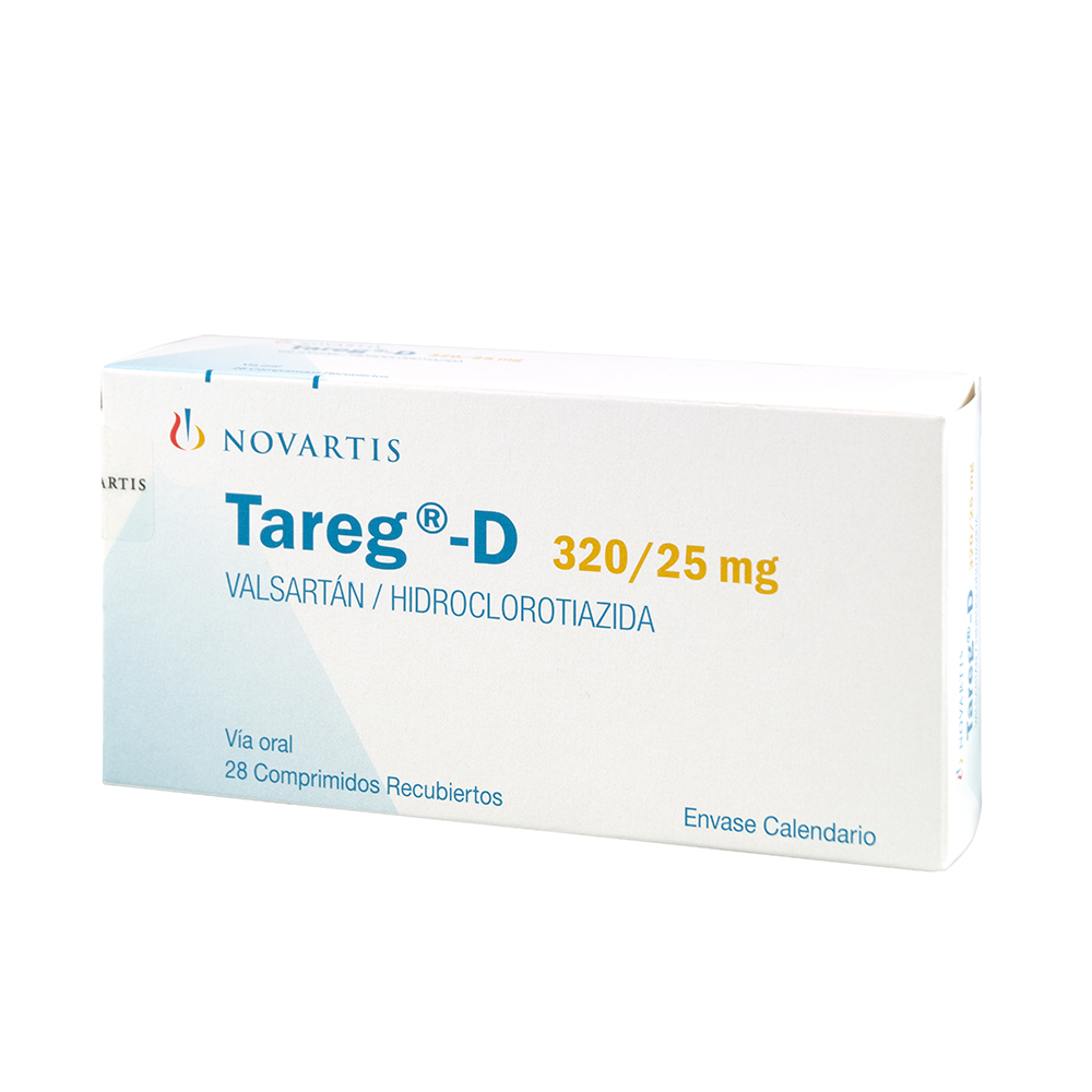Tareg D 320 mg/25 mg x 28 Comprimidos Recubiertos | Farmacias Ahumada