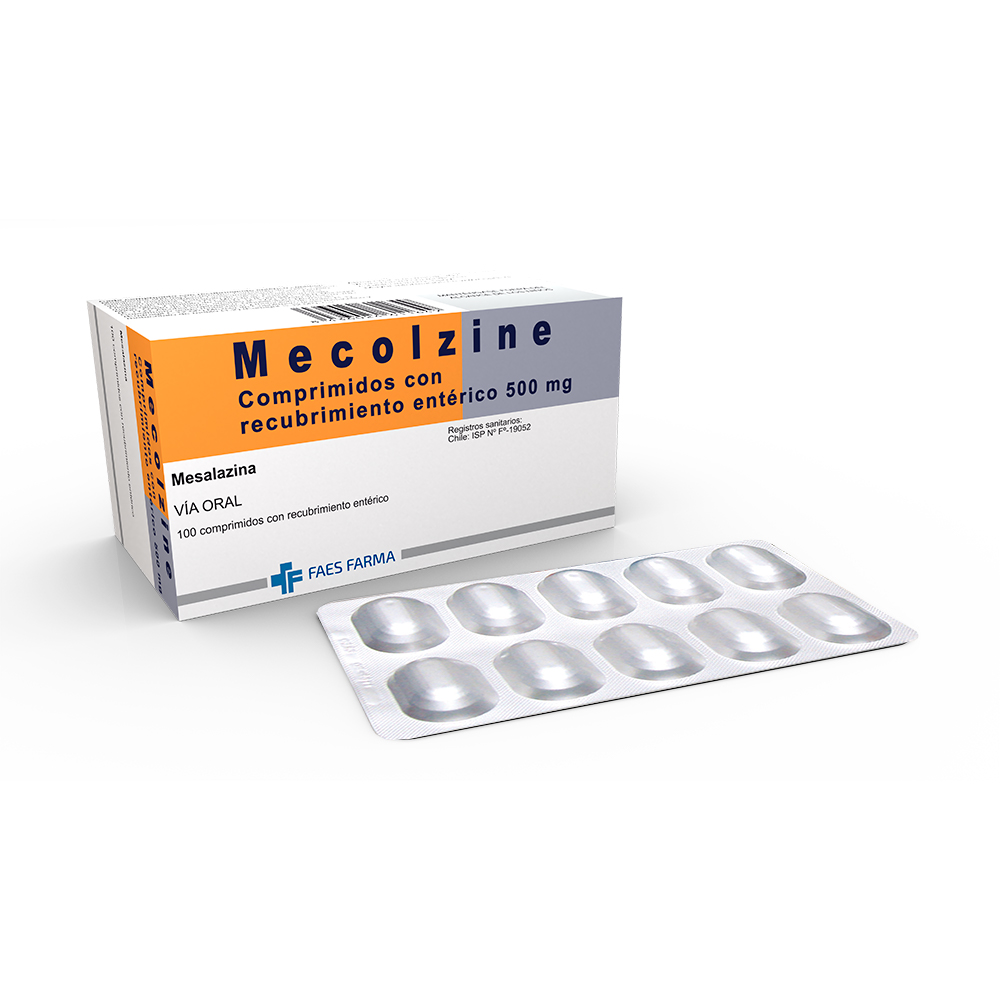 Mecolzine 500 mg x 100 Comprimidos con Recubrimiento Entérico ...