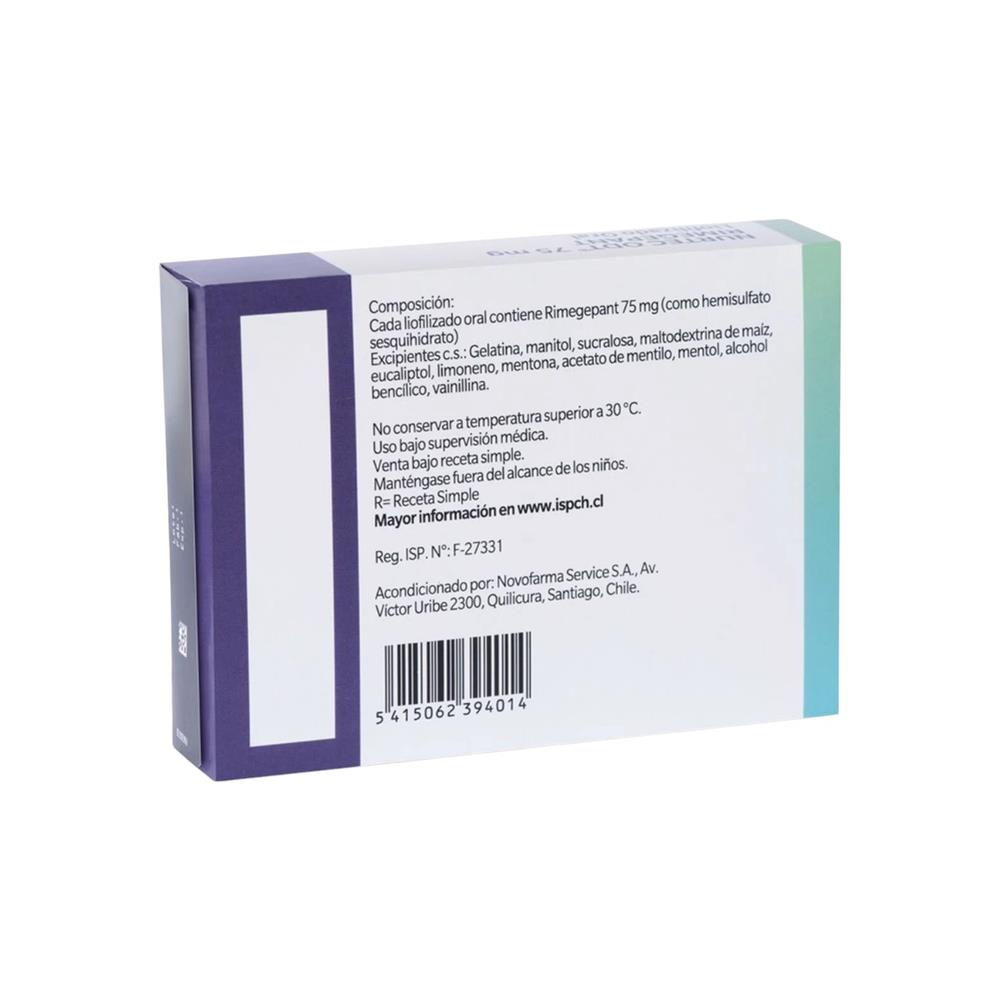 Nurtec ODT 75 mg Liofilizado Oral x 2 Sobres | Farmacias Ahumada