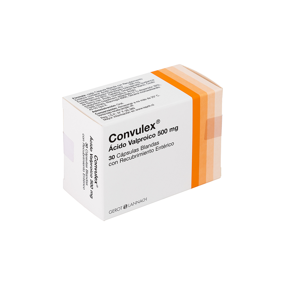 Convulex 500 mg x 30 Cápsulas Blandas | Farmacias Ahumada