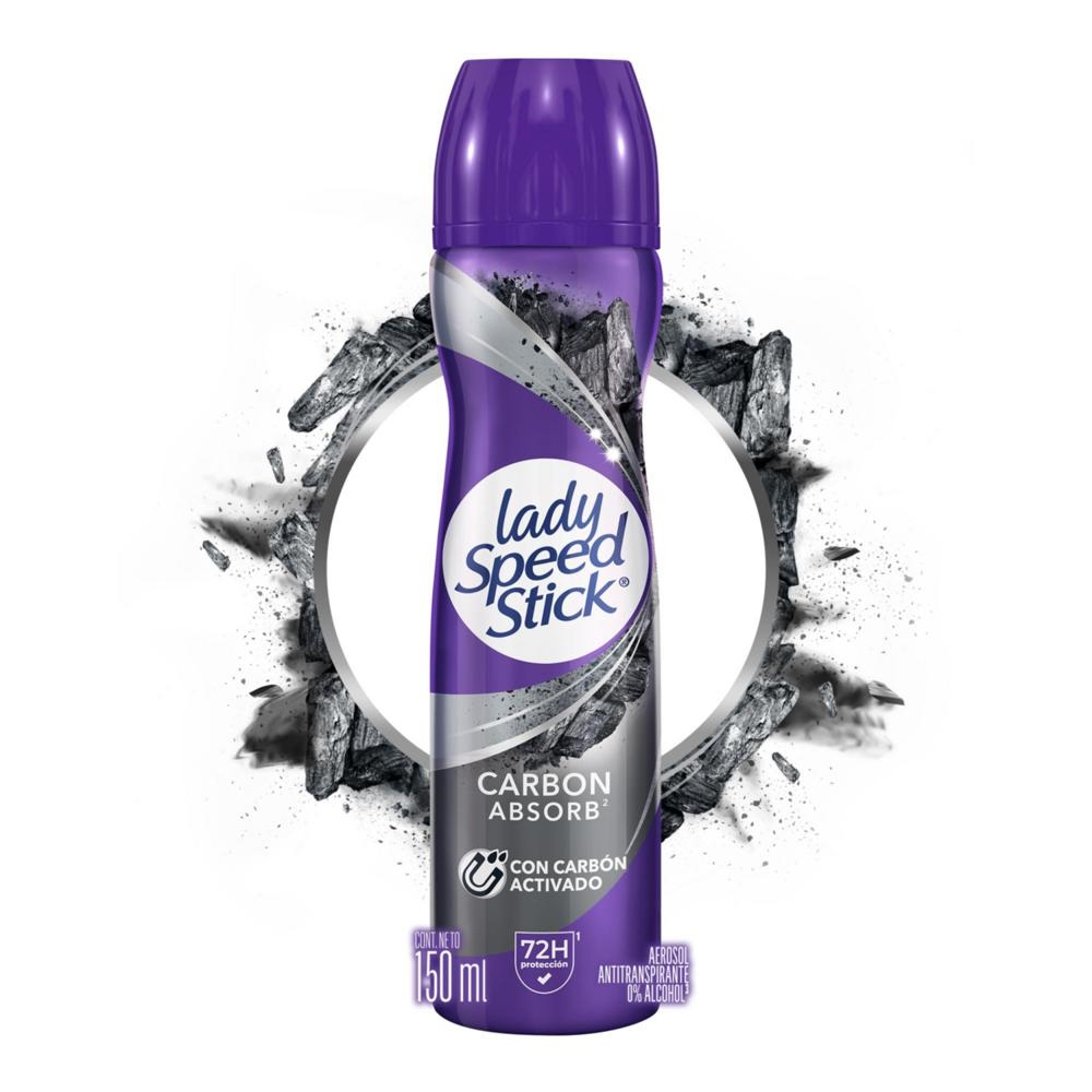Desodorante en Spray Lady Speed Stick Carbon Absorb 91 g | Farmacias ...