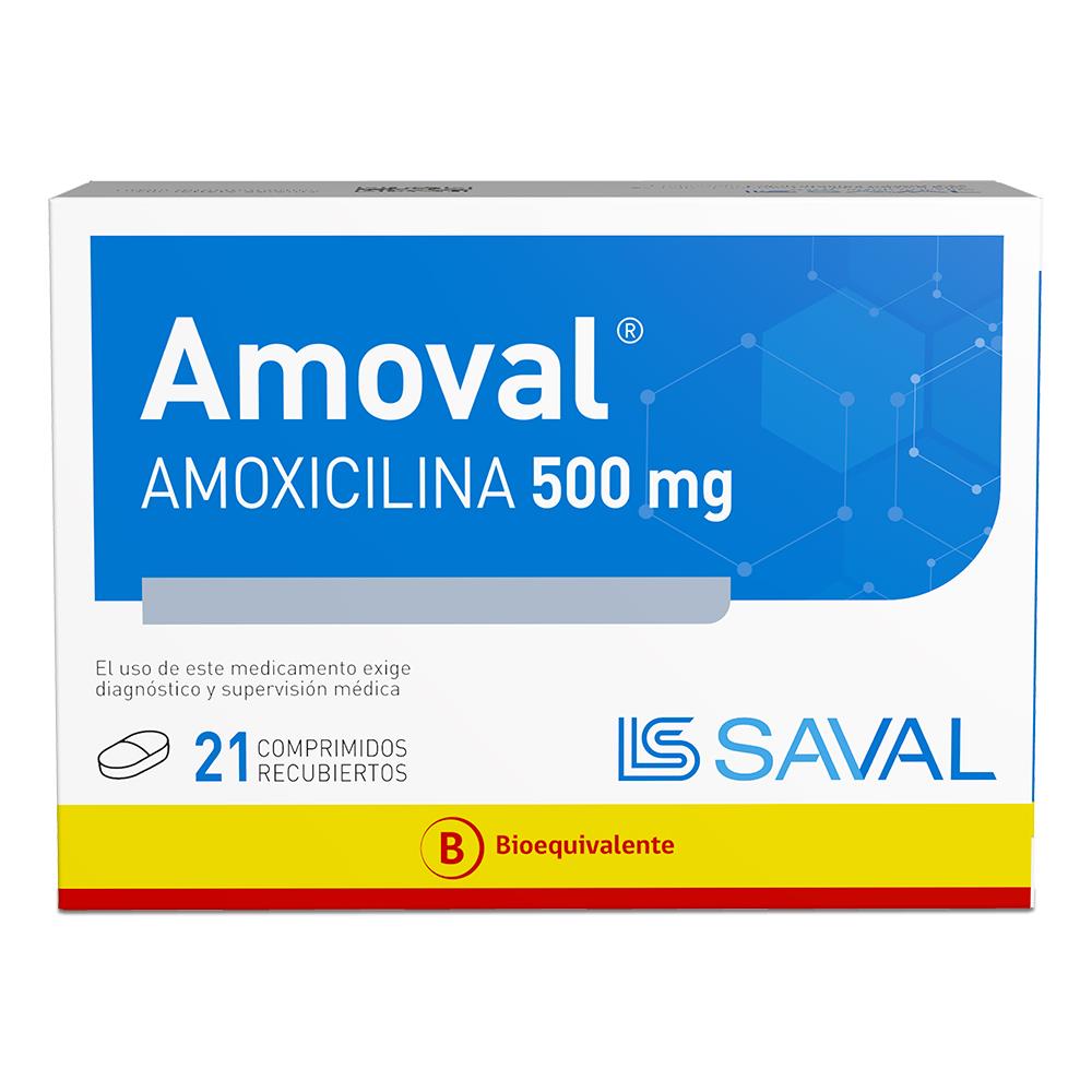 AMOVAL Amoxicilina 500 mg 21 comprimidos | Farmacias Ahumada