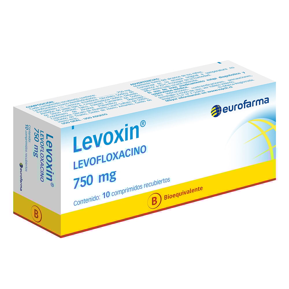 Levoxin 750 mg x 10 Comprimidos Recubiertos | Farmacias Ahumada