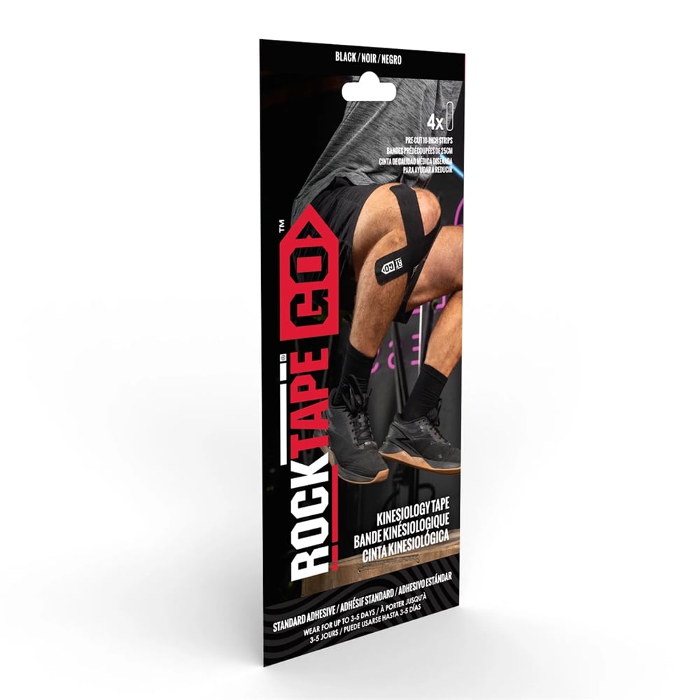 Cinta Kinesiológica RockTape Go Fast Pack Negro