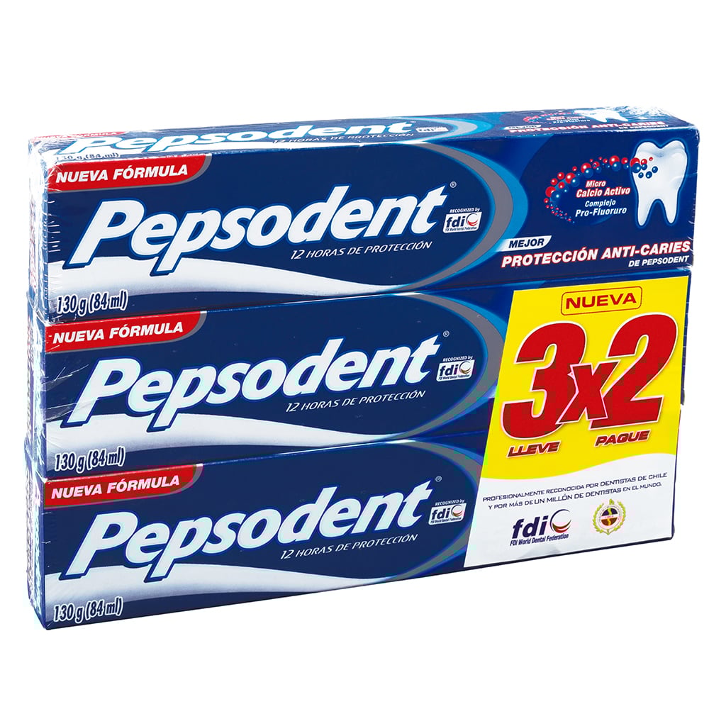 Pepsodent Pasta Dental Proteccion A Caries x 3 Unidades | Farmacias Ahumada