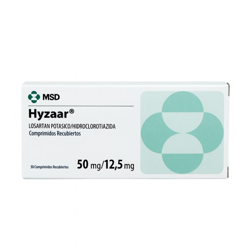 Hyzaar 50 mg/12.5 mg x 30 Comprimidos Recubiertos | Farmacias Ahumada