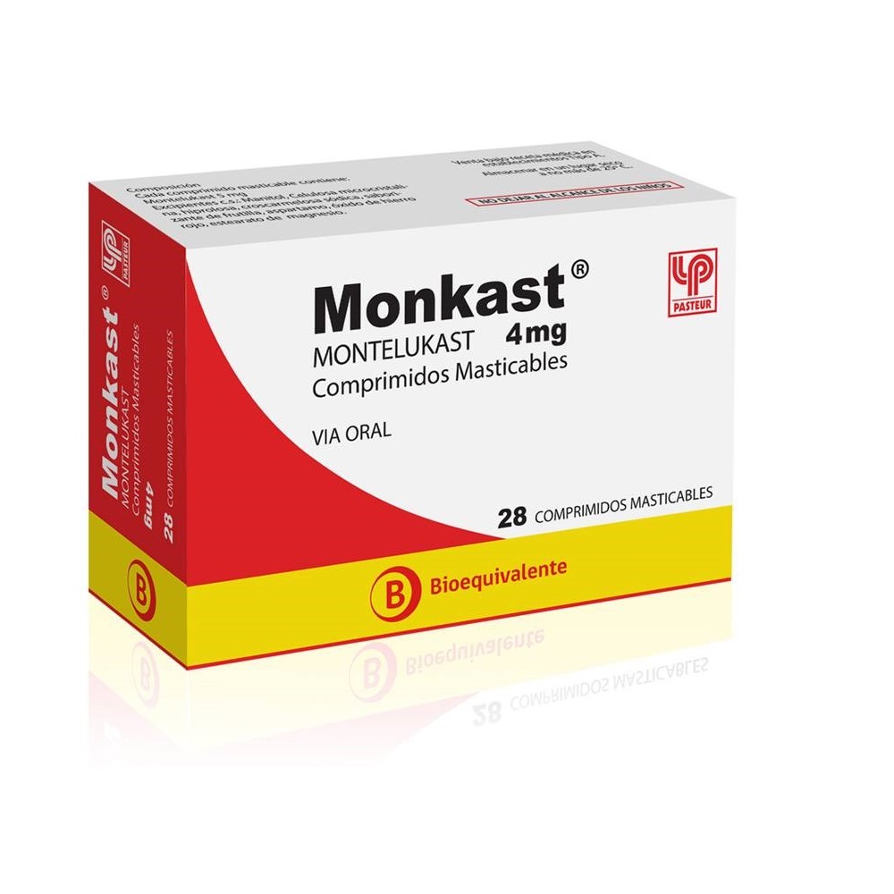 Monkast 4 mg x 28 Comprimidos Masticables | Farmacias Ahumada