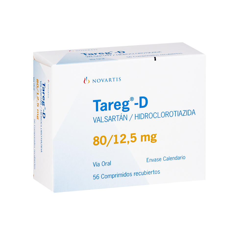 Tareg-D 80 mg/12.5 mg x 56 Comprimidos Recubiertos | Farmacias Ahumada