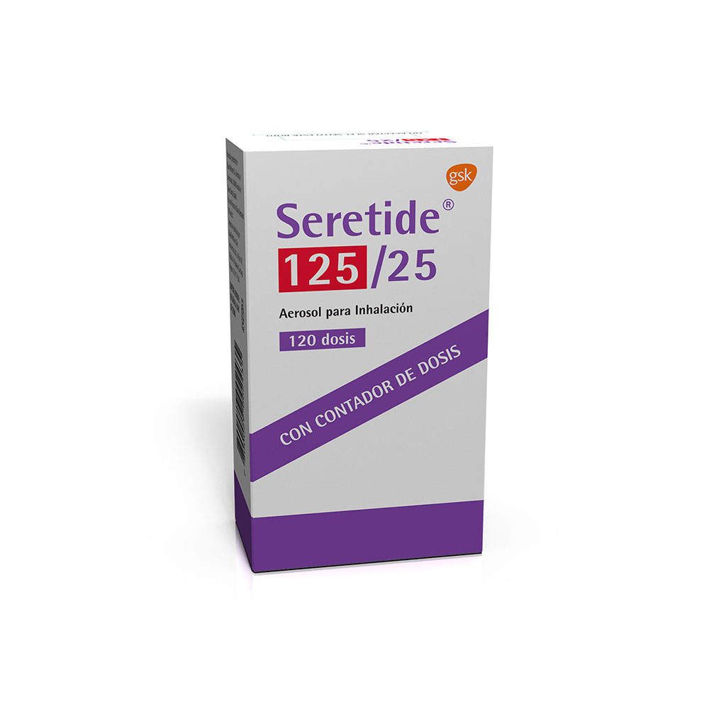 Seretide 125 mcg/25 mcg/Dosis x 120 Dosis Aerosol para Inhalación Oral ...