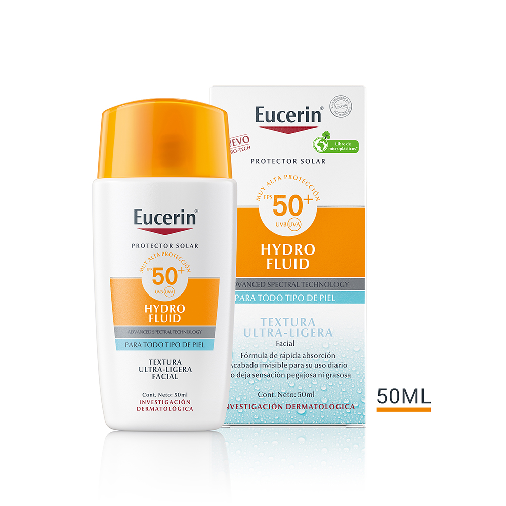 Protector Solar Eucerin Hydrofluid Fps50+ 50 mL | Farmacias Ahumada