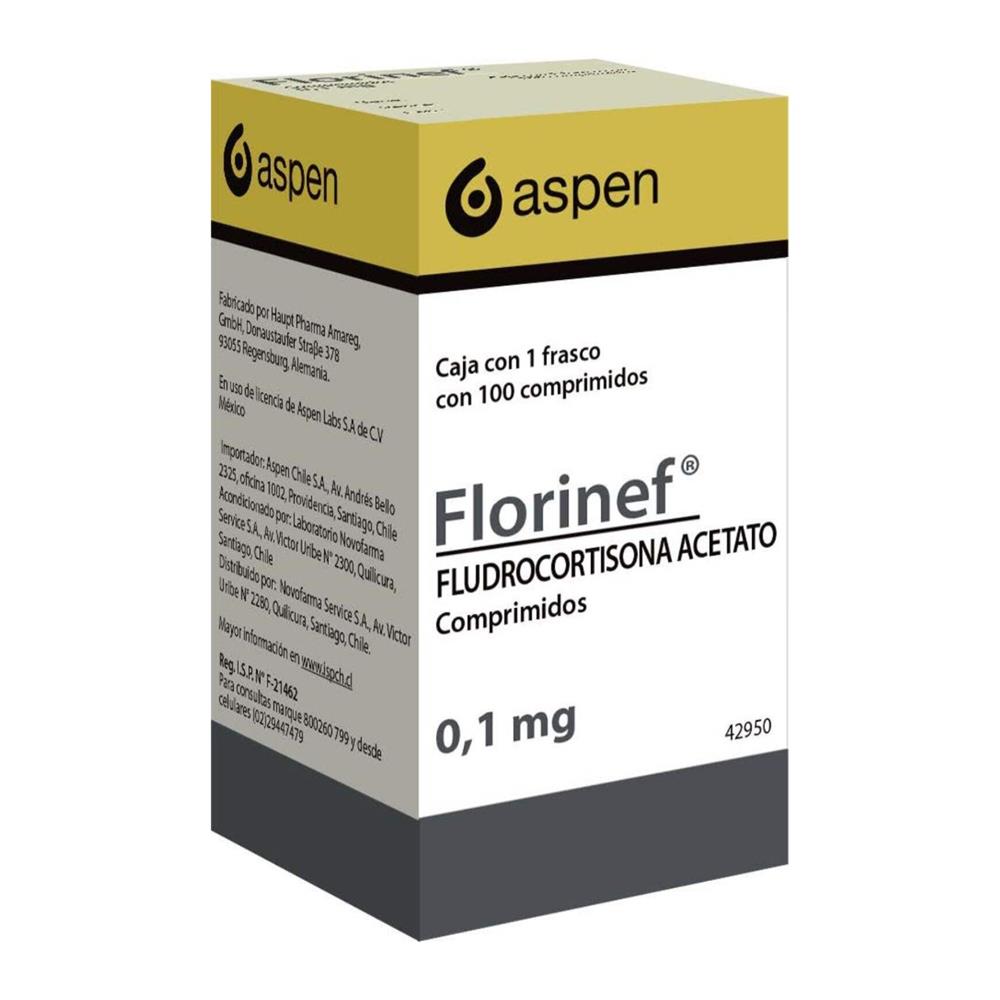 Florinef 0.1 mg 100 Comprimidos | Farmacias Ahumada