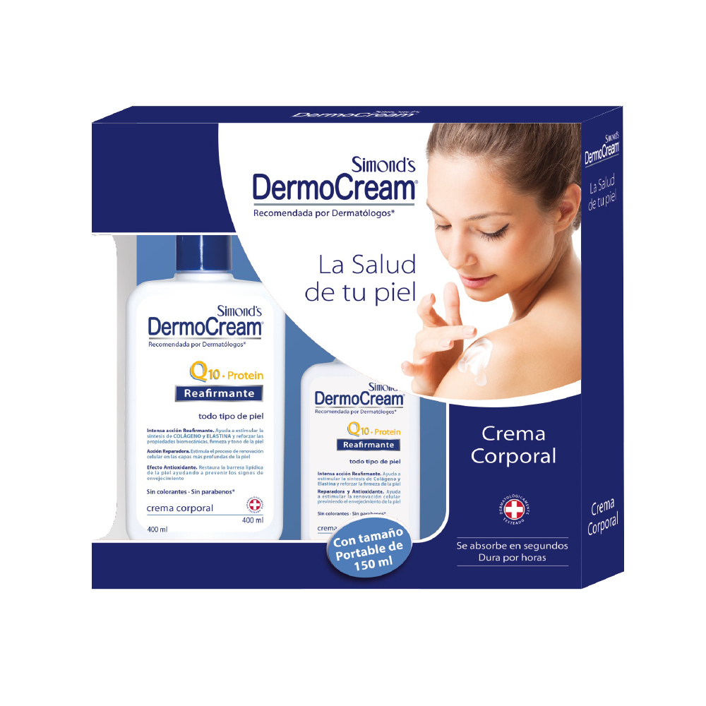 Pack Dermocream Q10 400Ml + Q10 150Ml | Farmacias Ahumada