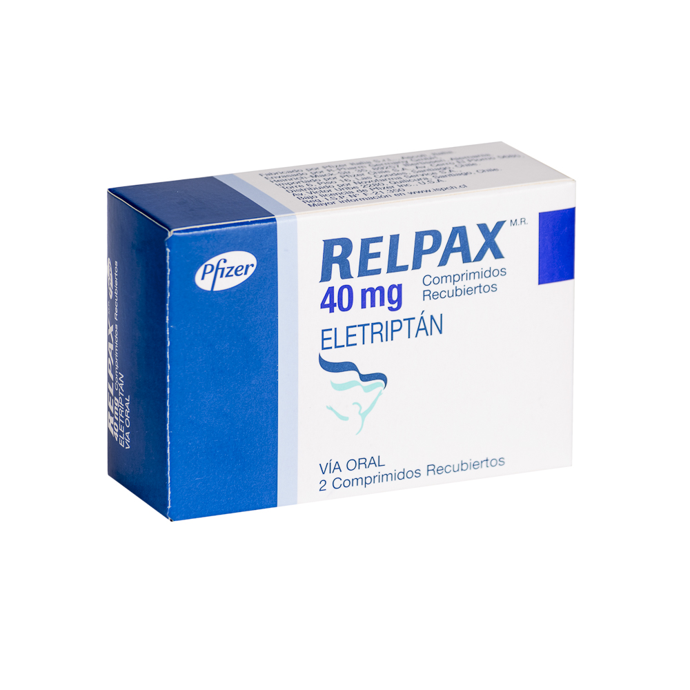 Relpax 40 mg x 2 Comprimidos Recubiertos | Farmacias Ahumada
