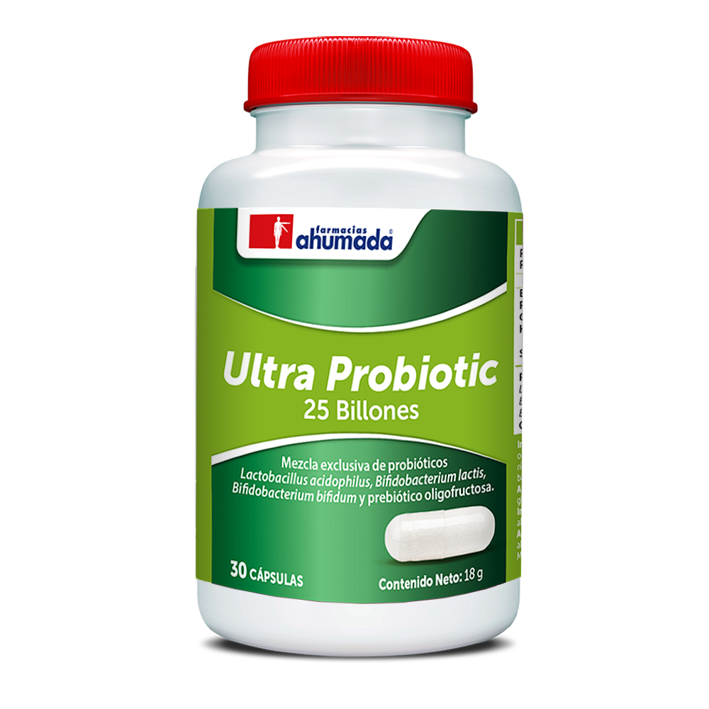 Ultra Probiotic Farmacias Ahumada 25 Billones 30 Cápsulas | Farmacias ...
