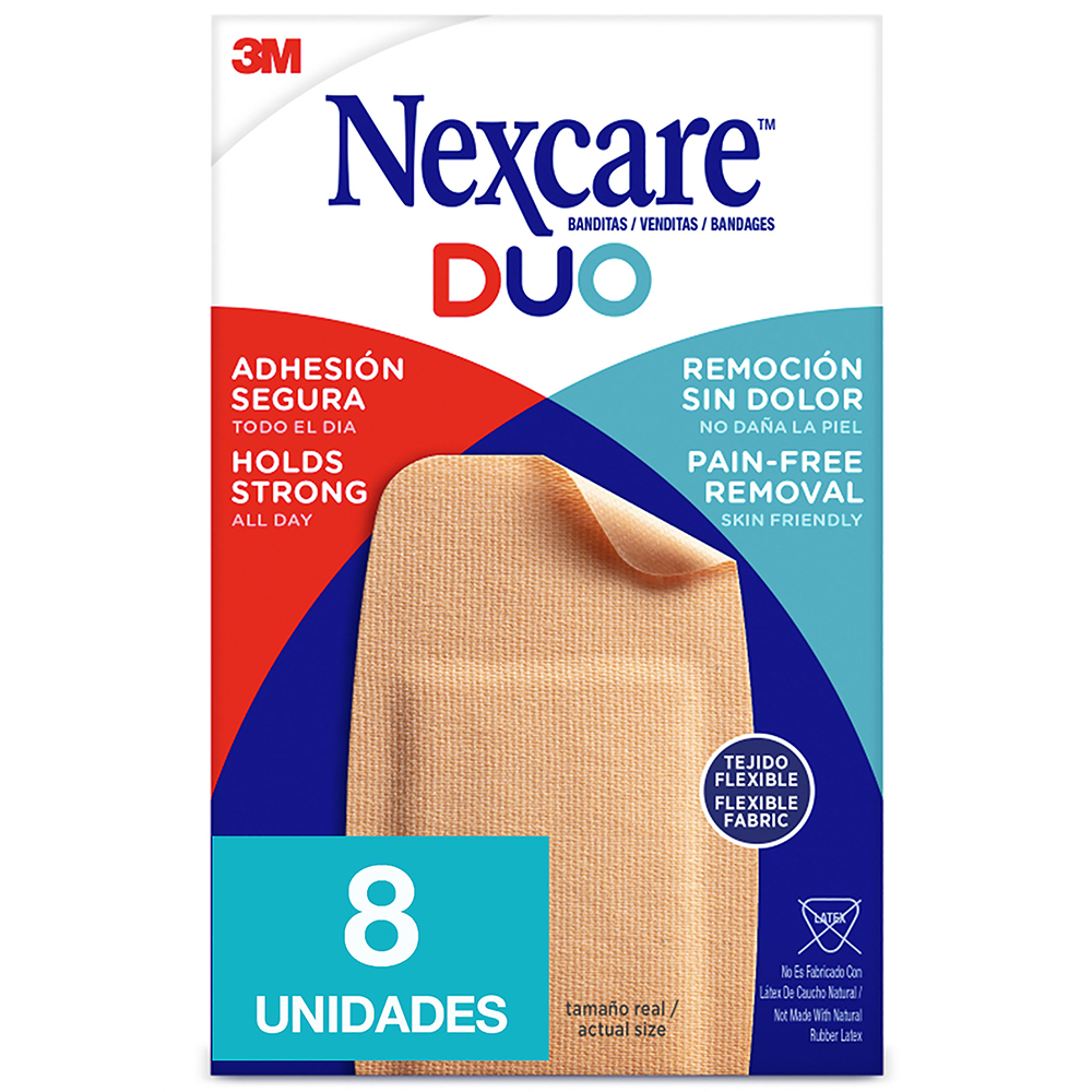 Parche DUO Codo y Rodilla, 8 un. Tamaño único. Nexcare | Farmacias Ahumada