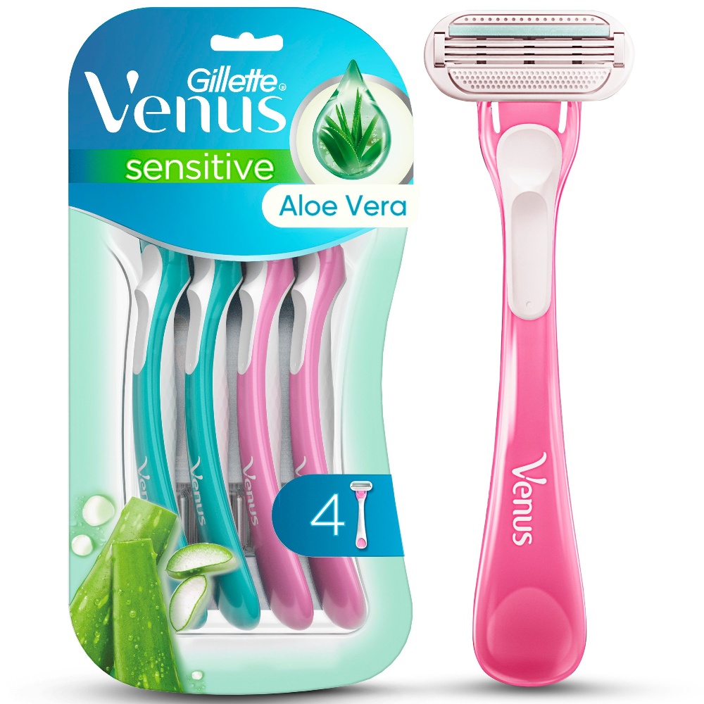 Máquina Afeitar Mujer Gillette Venus Sensitive 4 Uds | Farmacias Ahumada