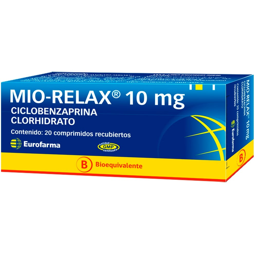 Mio-Relax 10mg x 20 Comprimidos Recubiertos | Farmacias Ahumada