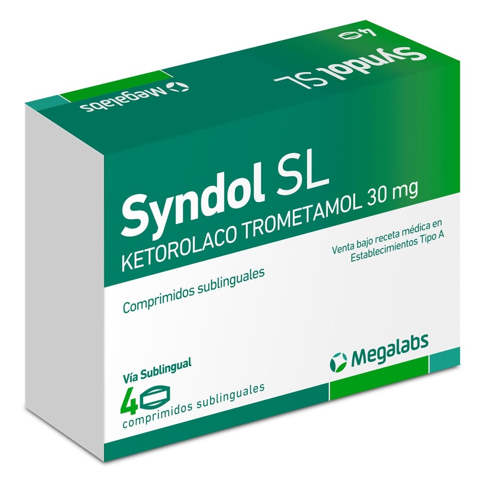 Syndol Sl 30mg x 4 Comprimidos Sublinguales | Farmacias Ahumada