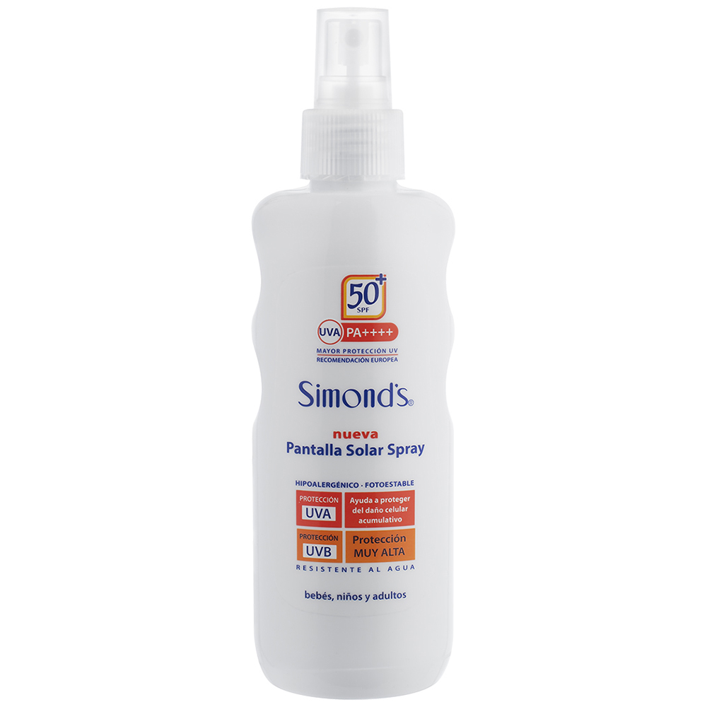 Protector Solar Simonds Spray FPS 50+ 190 mL | Farmacias Ahumada