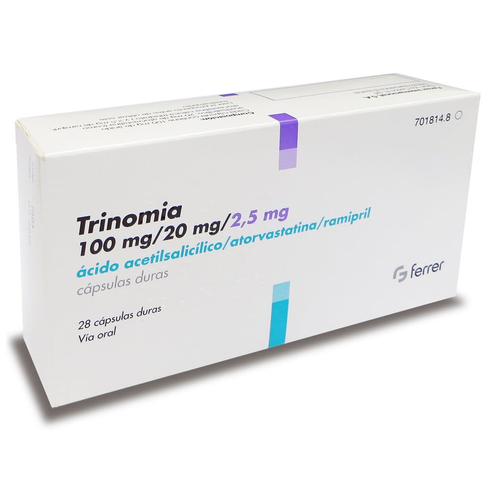 Trinomia 100 mg/20 mg/2.5 mg x 28 Cápsulas | Farmacias Ahumada
