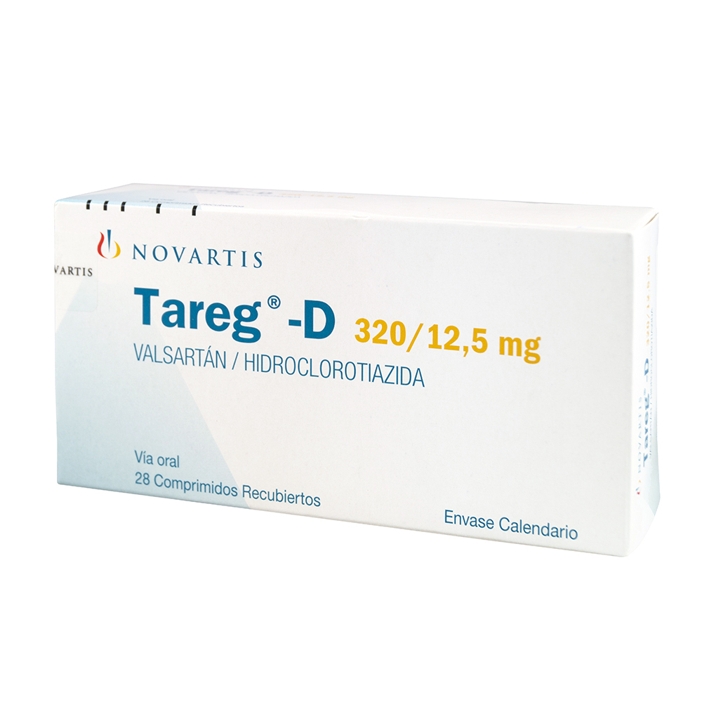 Tareg D 320 mg/12.5 mg x 28 Comprimidos Recubiertos | Farmacias Ahumada