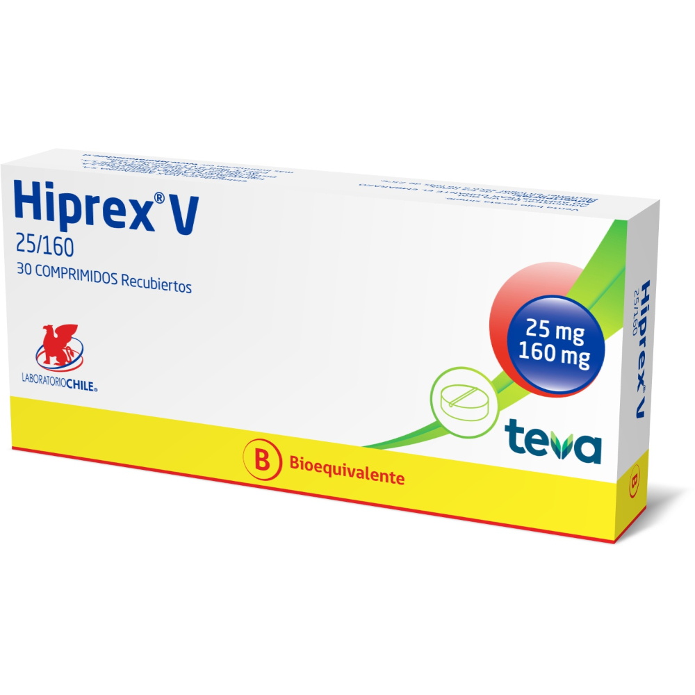 Hiprex V 25 mg/160 mg x 30 Comprimidos | Farmacias Ahumada